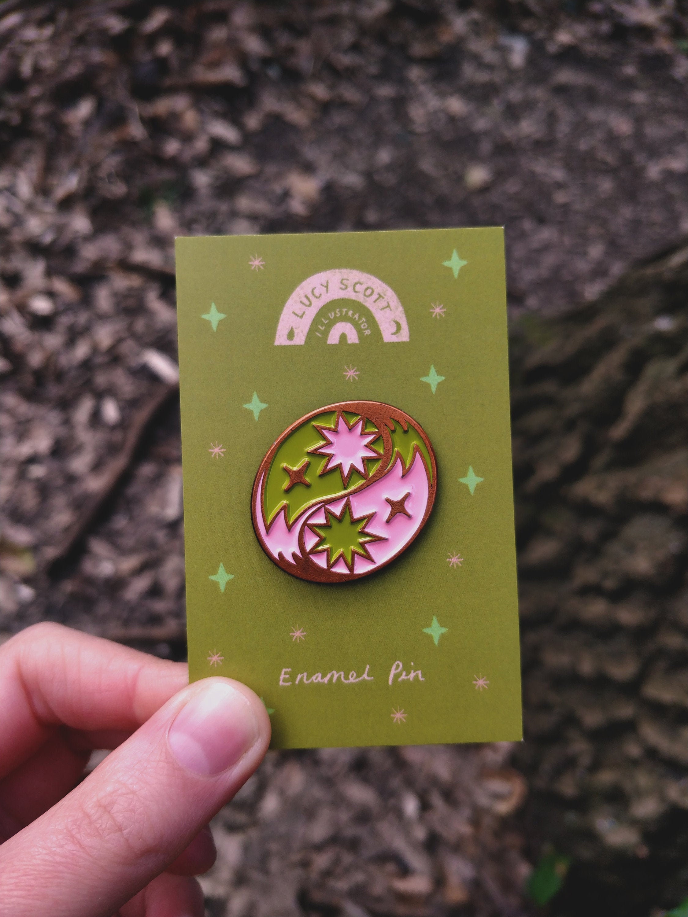 Shooting Star Enamel Pin Yin Yang Enamel Pin Star Pin Badge Celestial ...