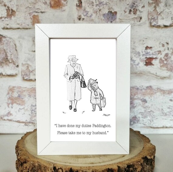 Queen and Paddington Elizabeth II and Paddington Bear HRH - Etsy