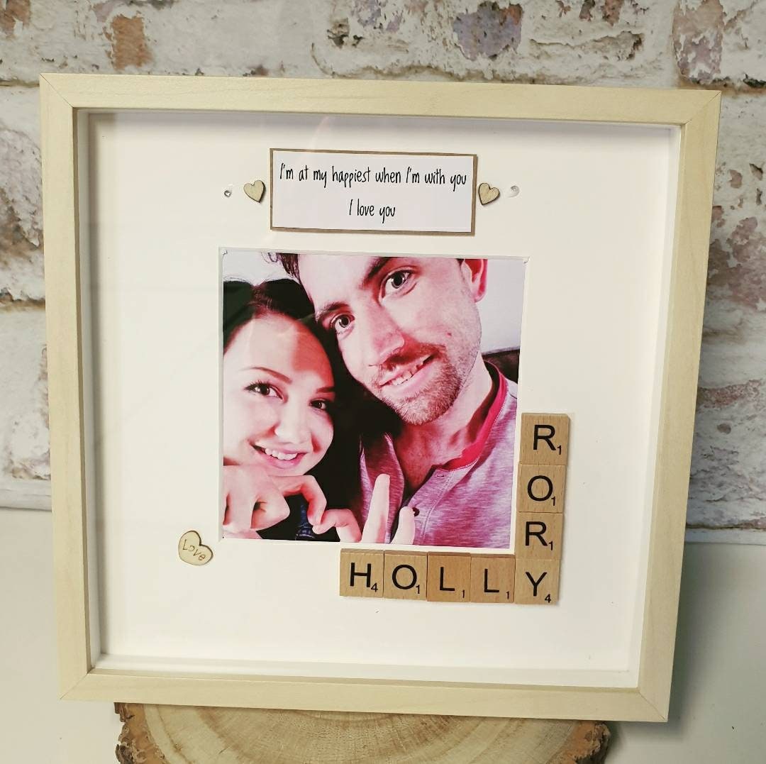 Personalised picture frame/scrabble frame/Valentine’s/Valentine’s day ...