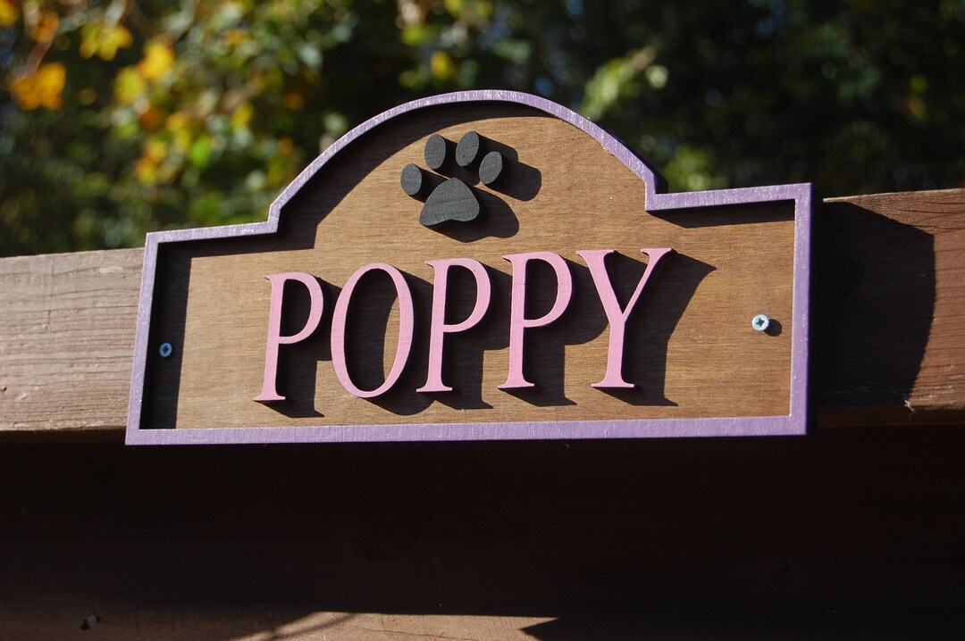Kennel Name Plaque, Stable Name Plaque, Wooden Dog Name Sign, Wooden ...