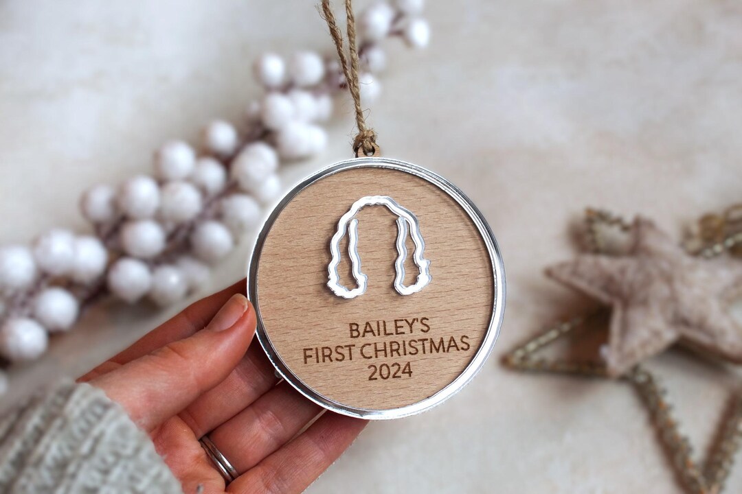 Dogs First Christmas Personalised Bauble, Personalised Dog Ear Ornament ...