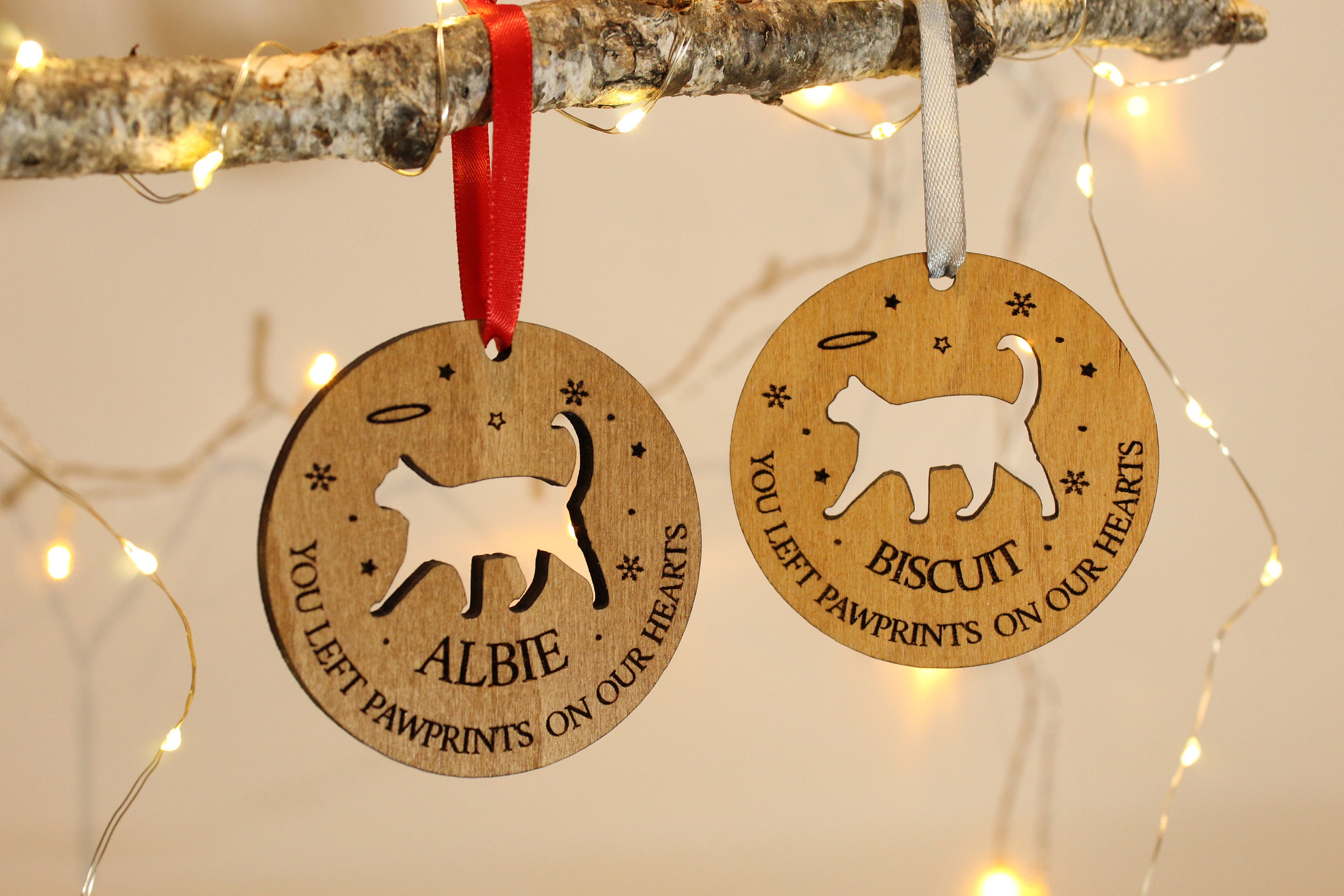 Cat Remembrance Gift Personalised Cat Loss Christmas Bauble - Etsy