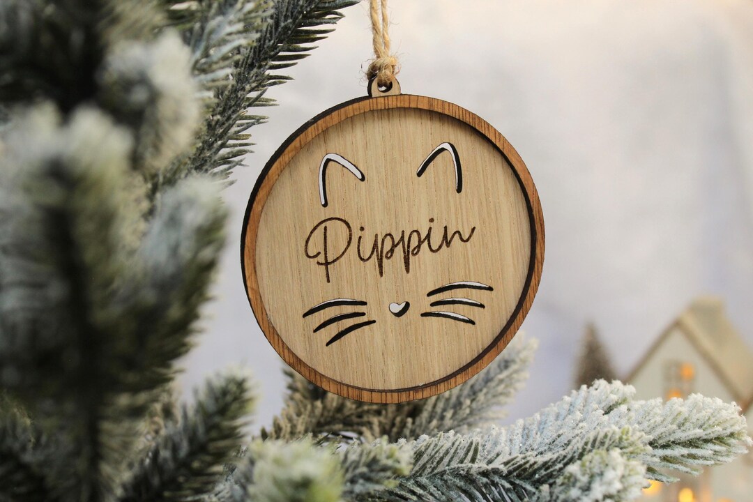 Personalised Cat Tree Decoration, Cat Tree Decor, Cat Keepsake Gift ...