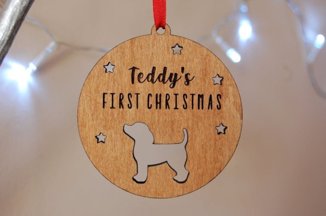 Personalised Dogs First Christmas Ornament, Pet Dog, Dog Christmas ...