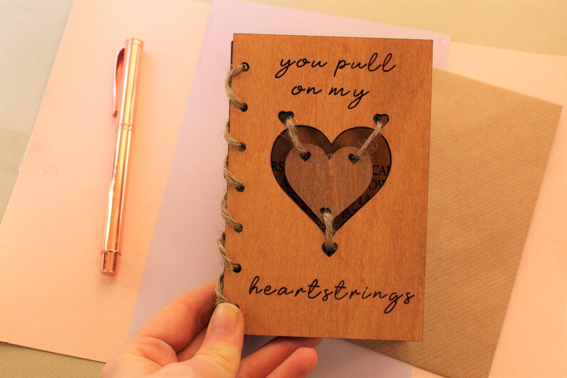 You Pull on My Heartstrings Personalised Wooden Valentines Day - Etsy
