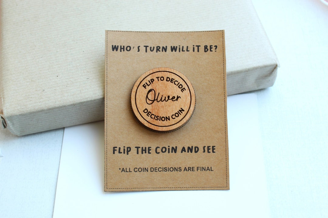 Personalised Decision Flip Coin Anniversary Gift Flip to Decide ...