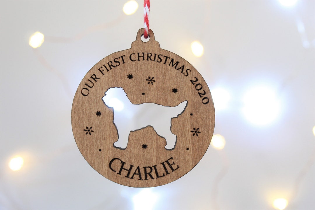 Dogs First Christmas Personalised Bauble Pet Lover, Our First Christmas ...