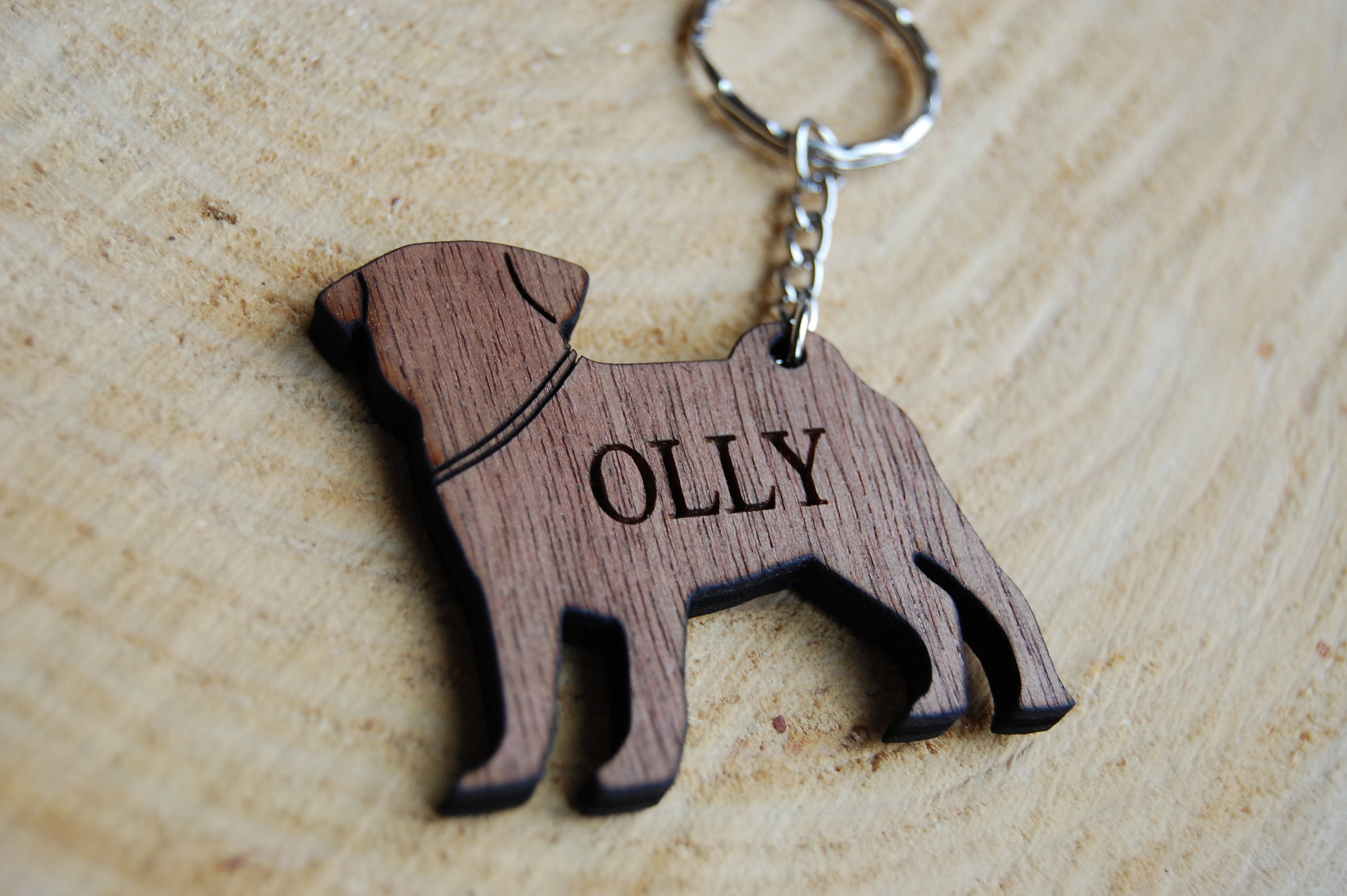Dog Breed Keyring, Personalised Any Breed Any Name, Dog Lover Gift ...