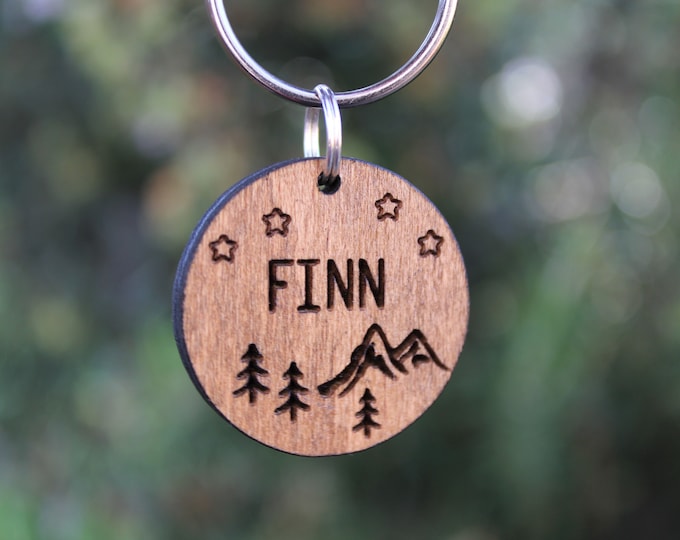 Wooden Dog Tag, Circle Dog Tag, Dog ID, Have Your People Call My People ...