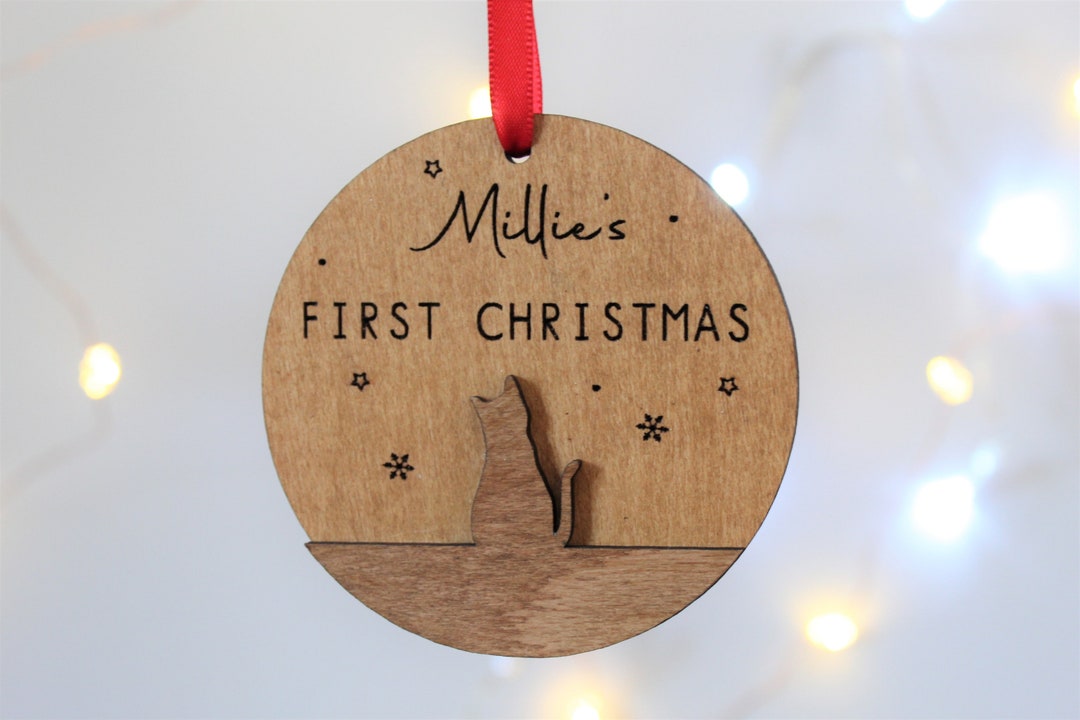 Cats First Christmas Bauble, Kittens First Christmas, Cat Lover Gift ...