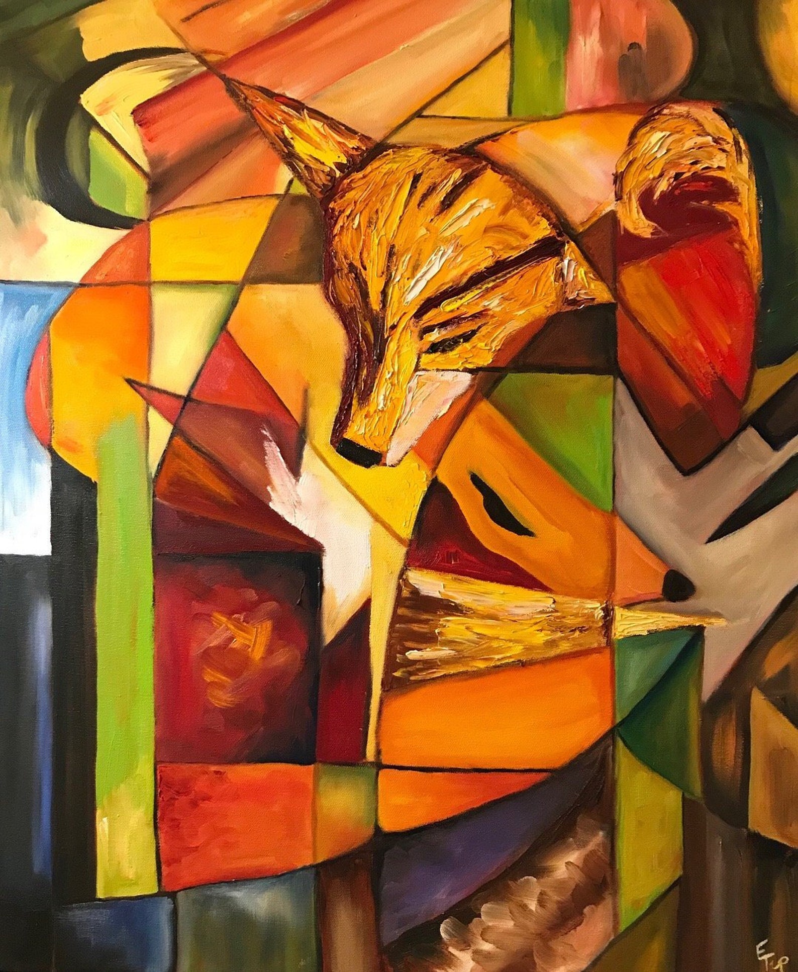Art Print / Cubist Dog / Abstract Painting / Franz Marc / - Etsy