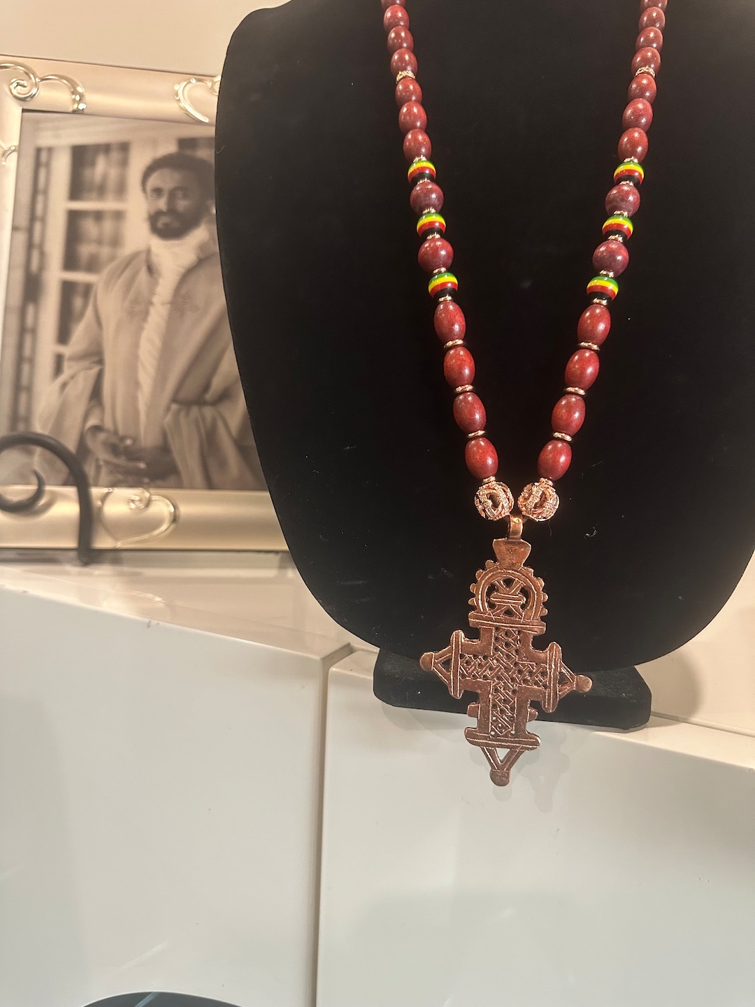 Rasta Necklace With Coptic Cross - Etsy