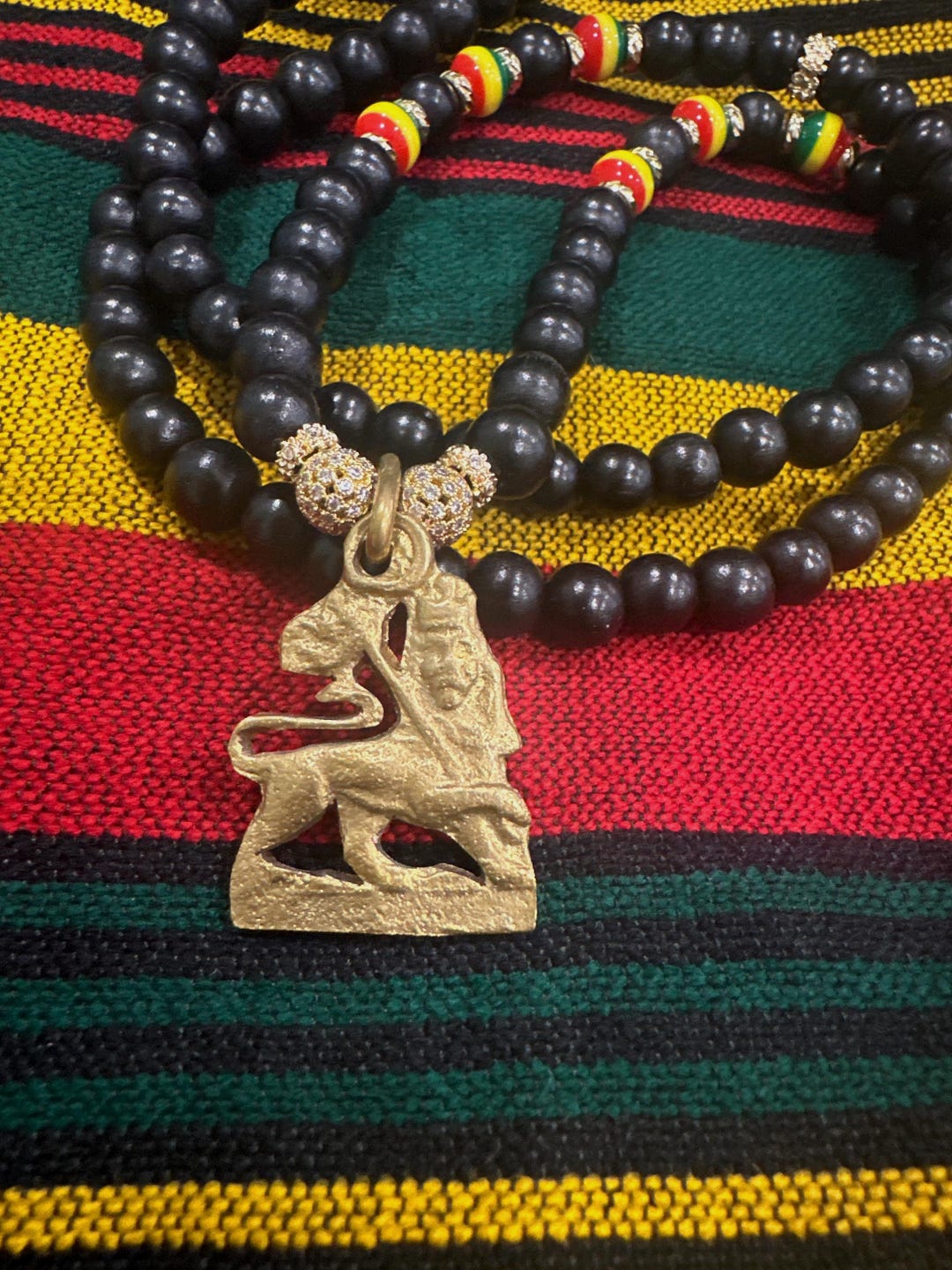 Lion of Judah Rasta Necklace - Etsy