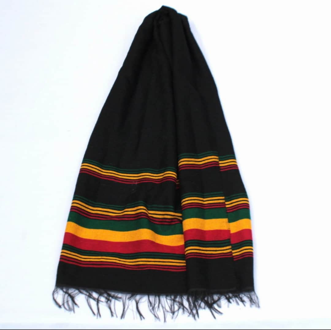 Black Rasta Scarf. Reggae Scarf, Ethiopian Scarf - Etsy UK