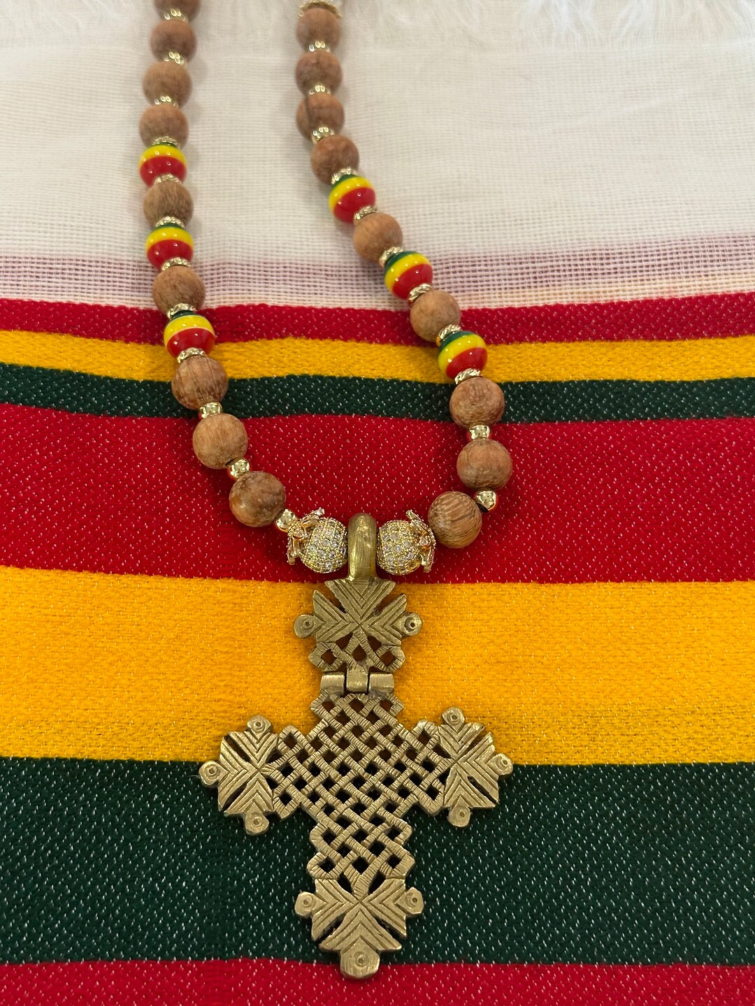 Ethiopian Hinged Meskel Cross Necklace , Rastafari Jewellery - Etsy