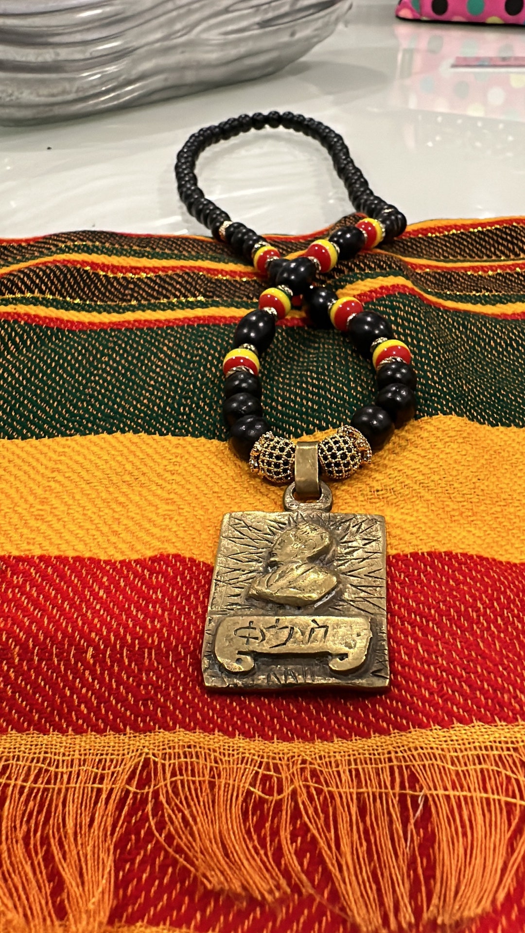 His Imperial Majesty Haile Selassie , Ethiopian , Rastafarian Necklace ...