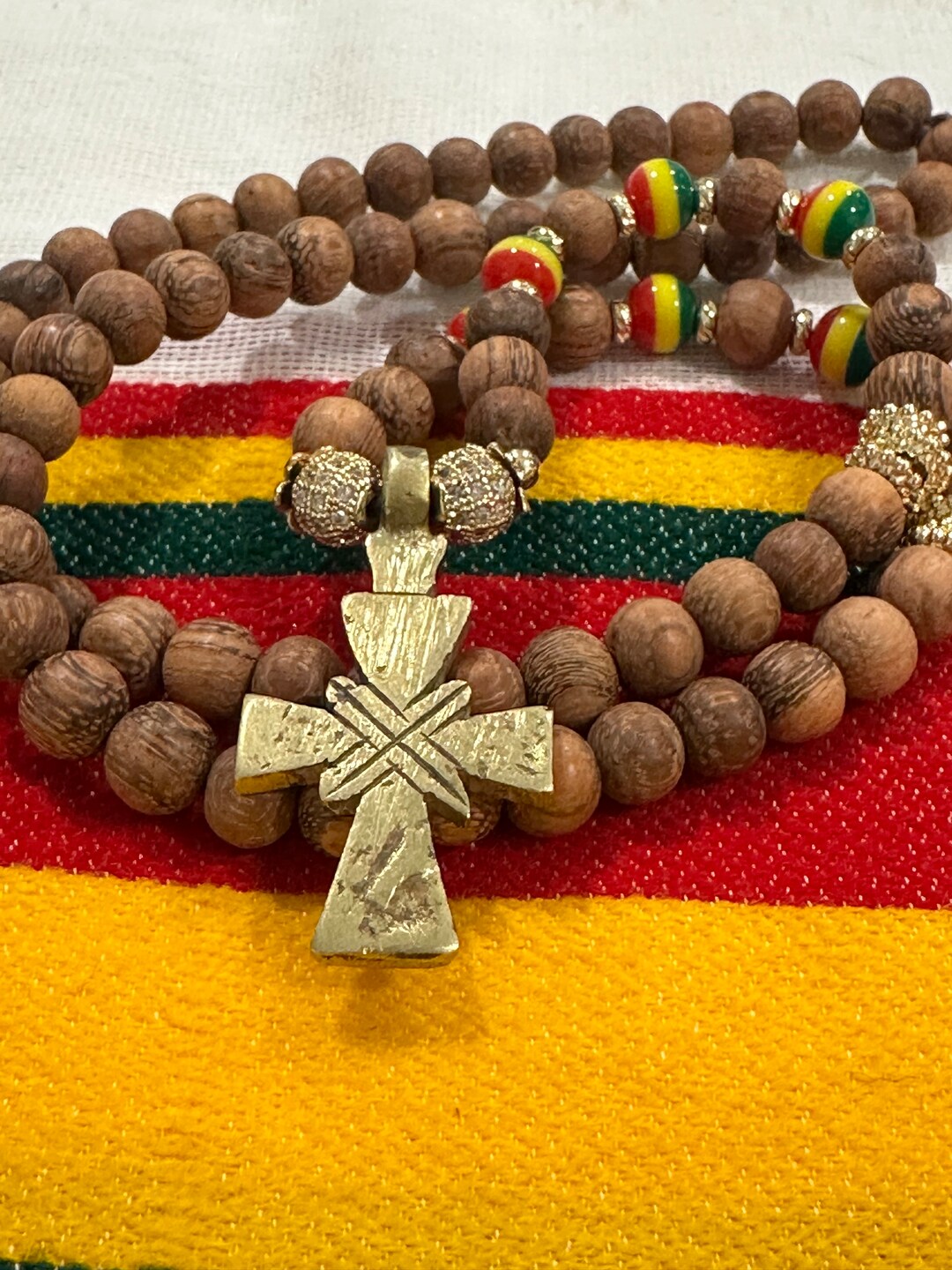Small Coptic Cross Necklace , Rasta Necklace , Ethiopian Cross - Etsy