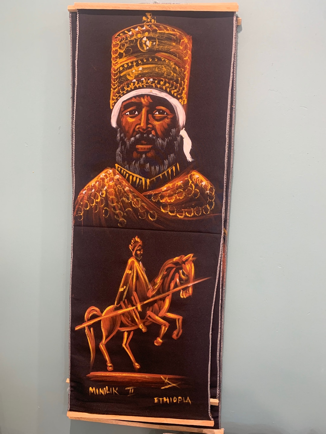 King Menelik Artwork , Ethiopian Hero - Etsy