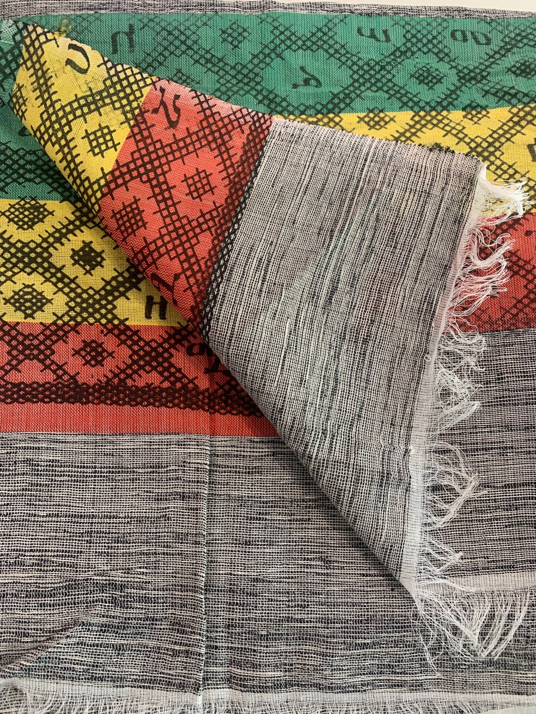 Rastafari , Rasta Alphabet Scarf , Ethiopian Traditional Alphabet Scarf ...