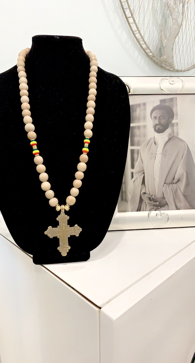 Ethiopian Coptic Cross Rasta Necklace Ethiopian Meskel - Etsy