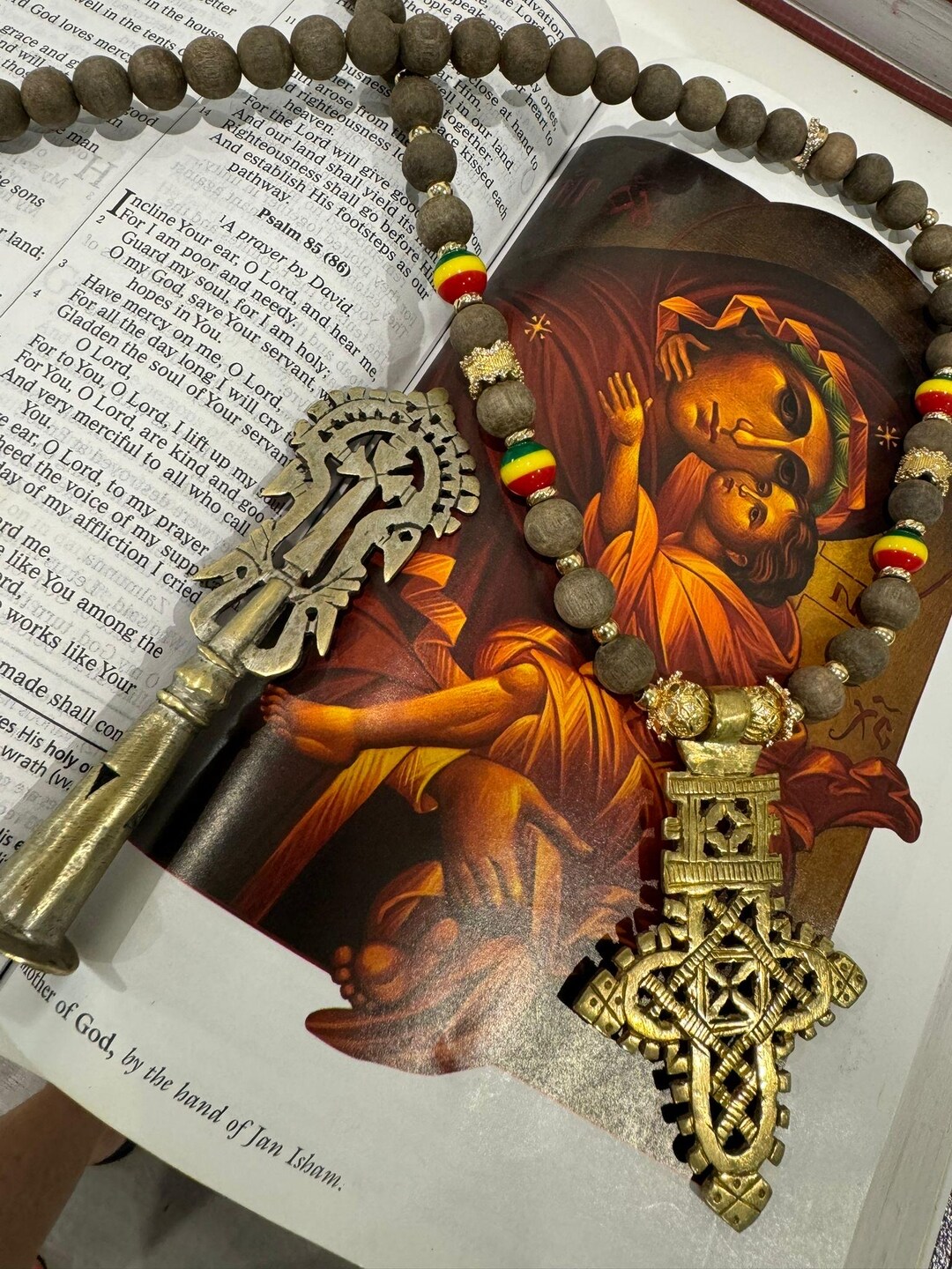 Ethiopian Intricate Design Meskel Cross Necklace , Rastafari Jewellery ...