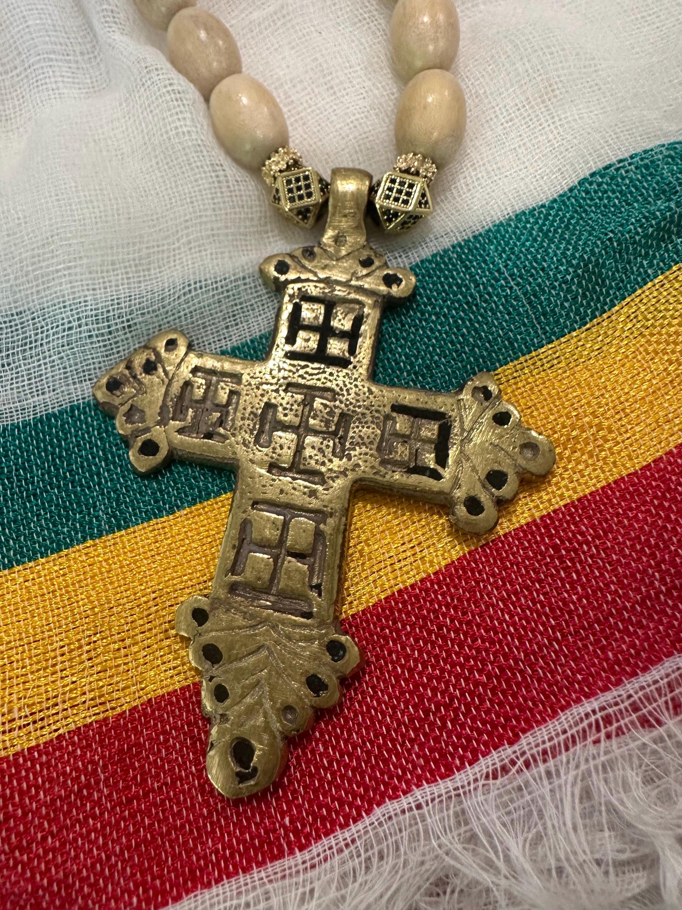 Ethiopian Hand Carved Cross , Rastafarian Necklace - Etsy