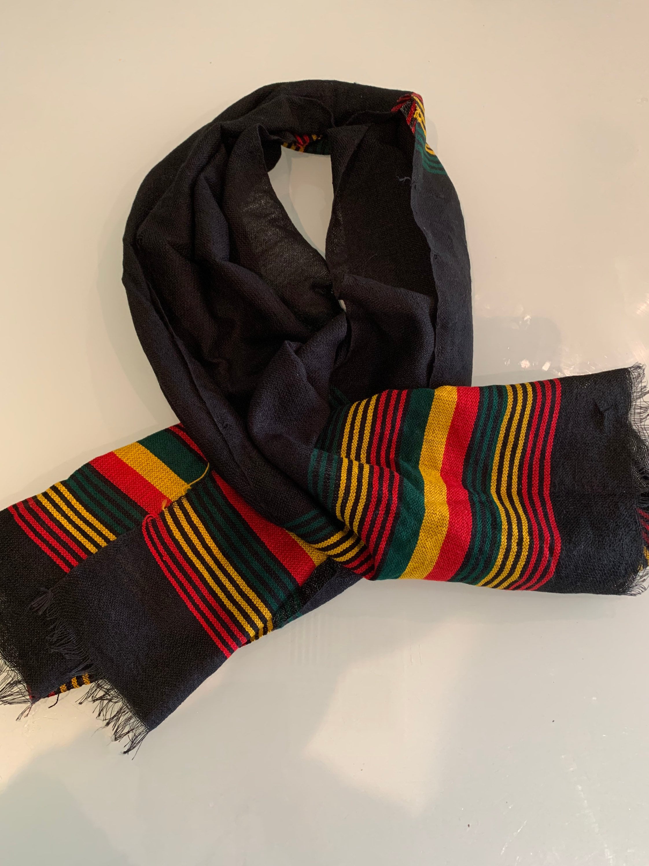 Black Rasta Scarf. Reggae Scarf Ethiopian Scarf - Etsy UK