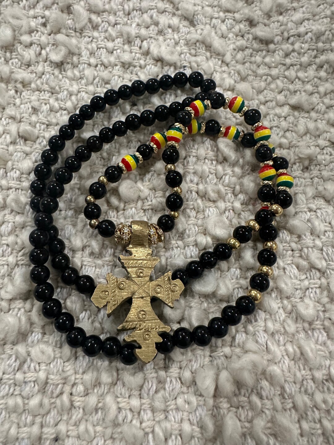 Rasta Necklace , Cross Necklace Religious Cross - Etsy