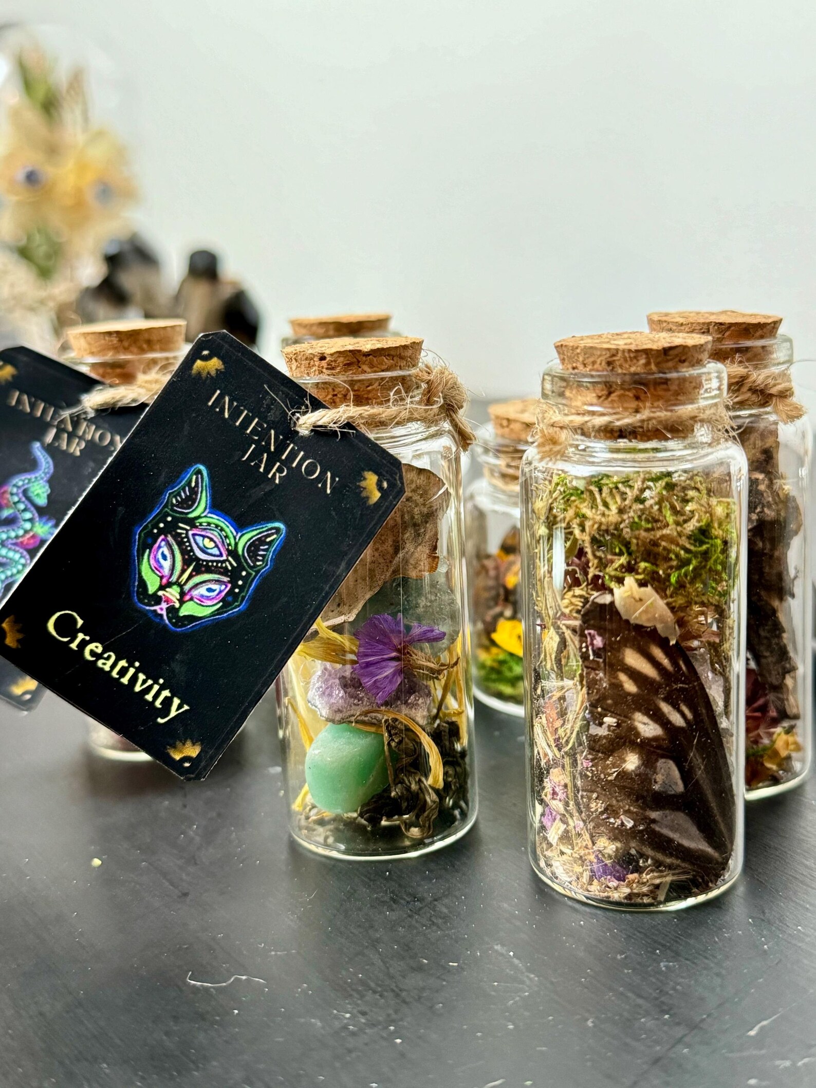 Intention Jars, Handmade Spell Jars, Unique Oddity Boytles, Altar Tools ...