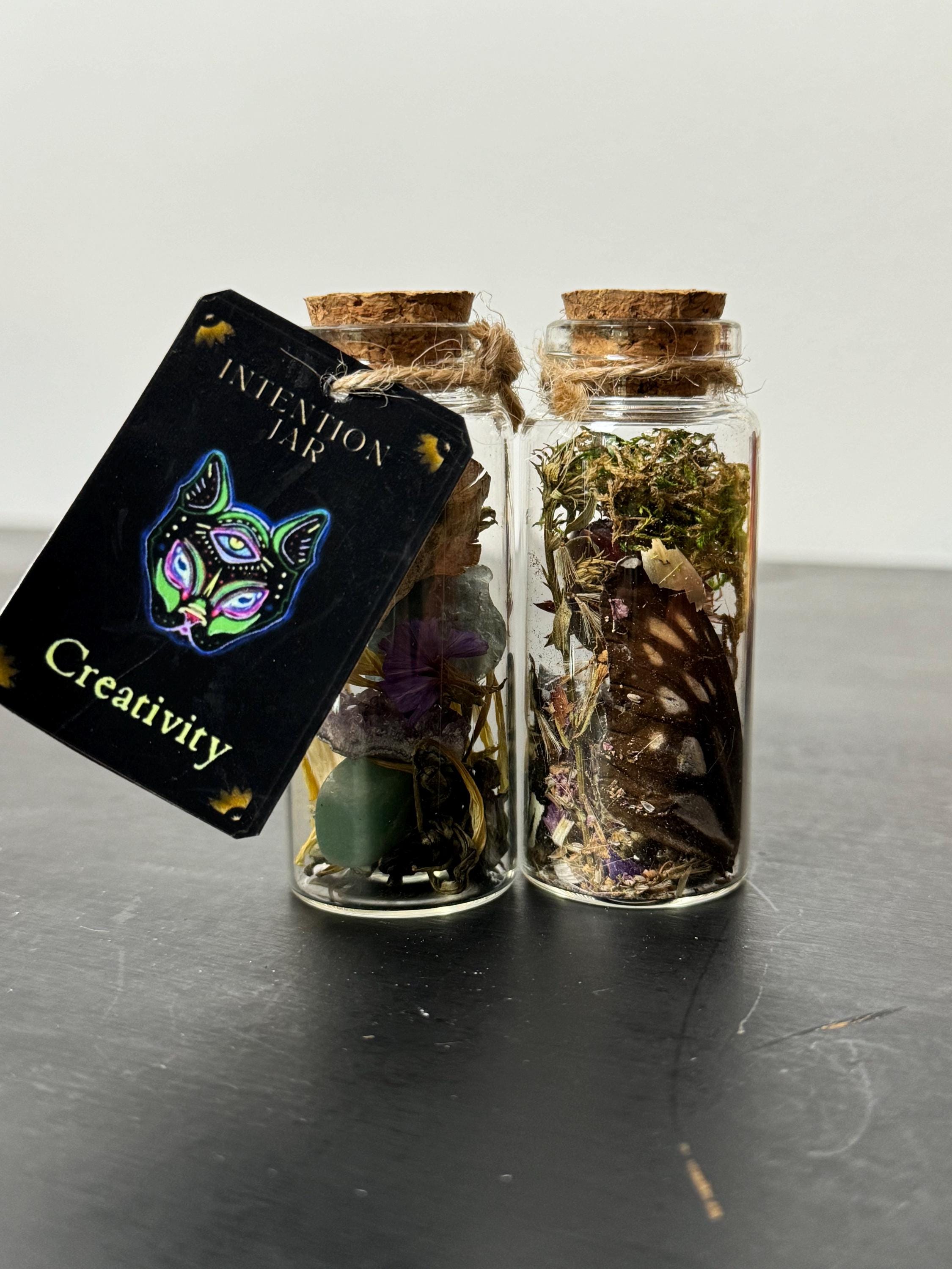 Intention Jars, Handmade Spell Jars, Unique Oddity Boytles, Altar Tools ...