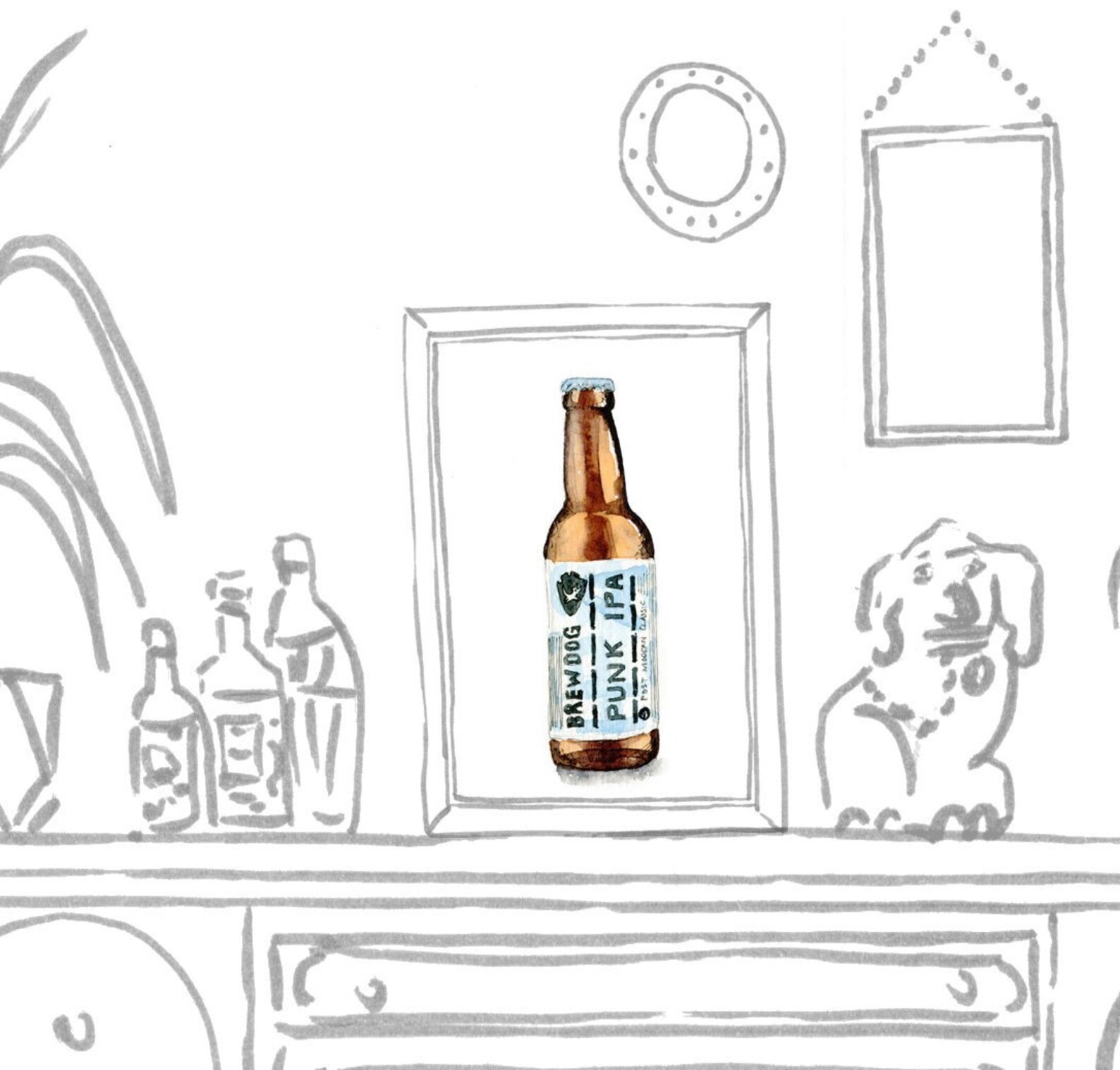 Brewdog Punk IPA Craft Beer Original Watercolour Fine Art - Etsy