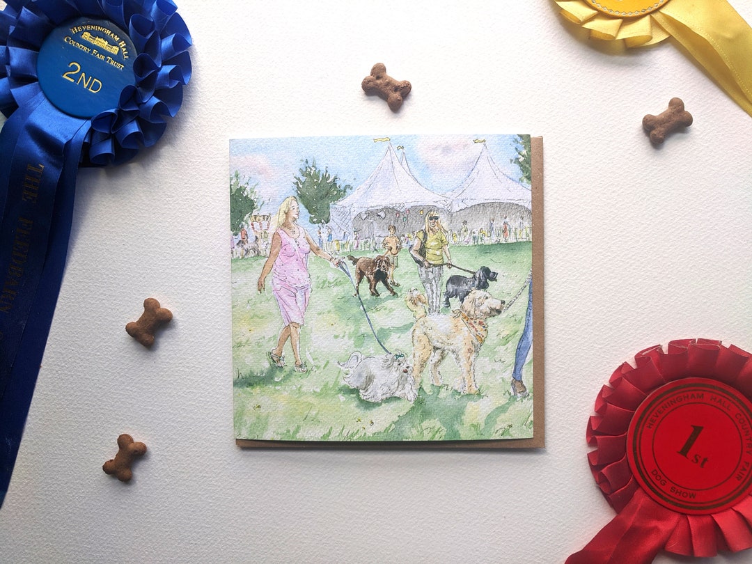 Dog Lovers Greeting Card, Dog Show, Labradoodle, Shih Tzu, Cocker ...