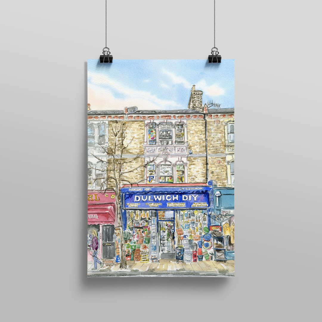 Dulwich DIY Lordship Lane East Dulwich Watercolour Art Print - Etsy UK