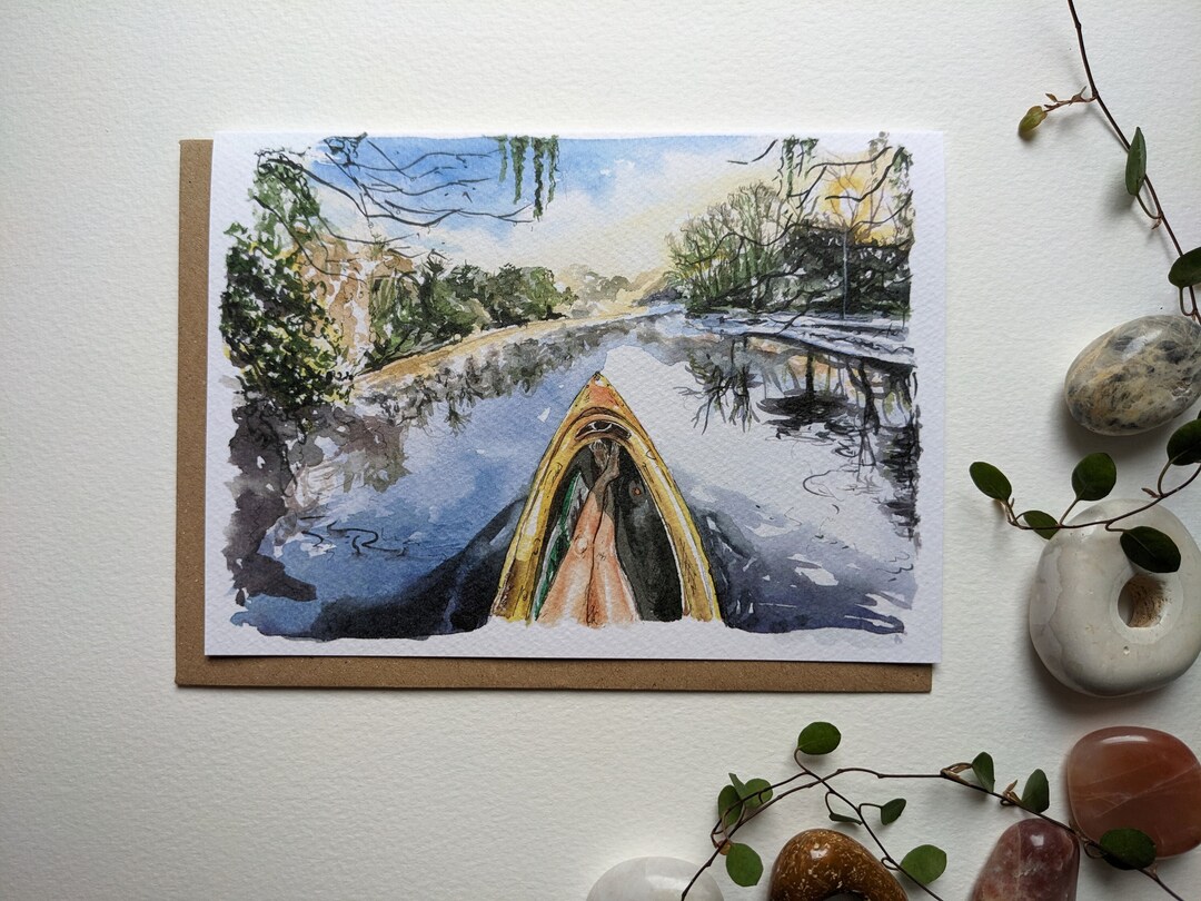 Kayak Adventure Wilderness Blank Greeting Card - Etsy