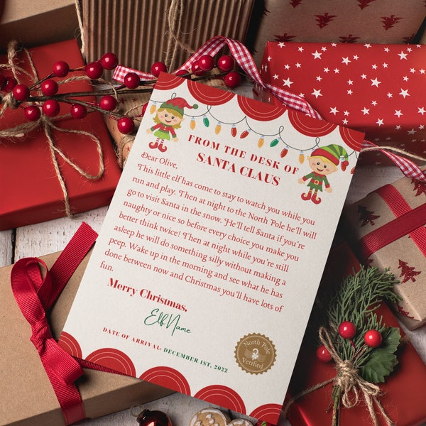First Time Elf Arrival Letter - Etsy