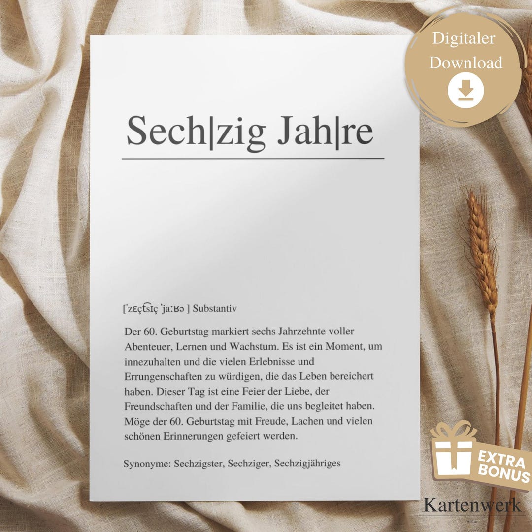 Postkarte Sechzig 1964 Jahrgang Poster Jahre Digital Geschenk 60 ...