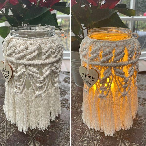 Macrame Jar - Etsy UK