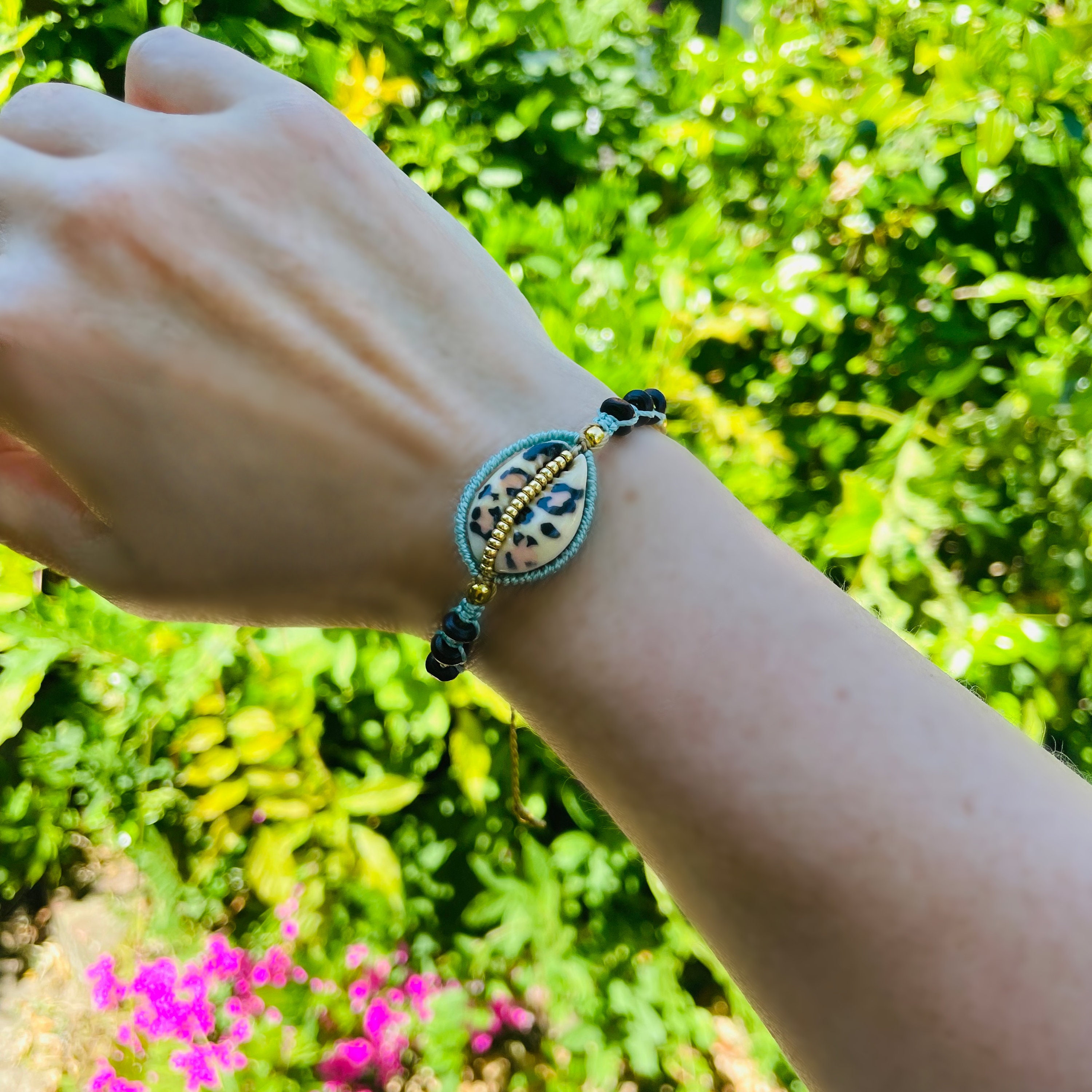 Cowrie Shell Tribal Macramé Leopard Beaded Bracelet Boho - Etsy