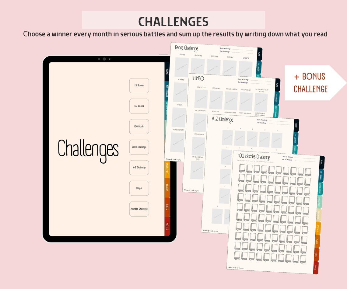 Digital Reading Journal for Goodnote, Reading Planner, Reading Tracker, Book Tracker, Digital ...