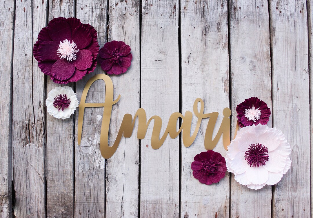 Paper Flower Set for Nursery Wall Decor, Wedding Flower Backdrop - Etsy