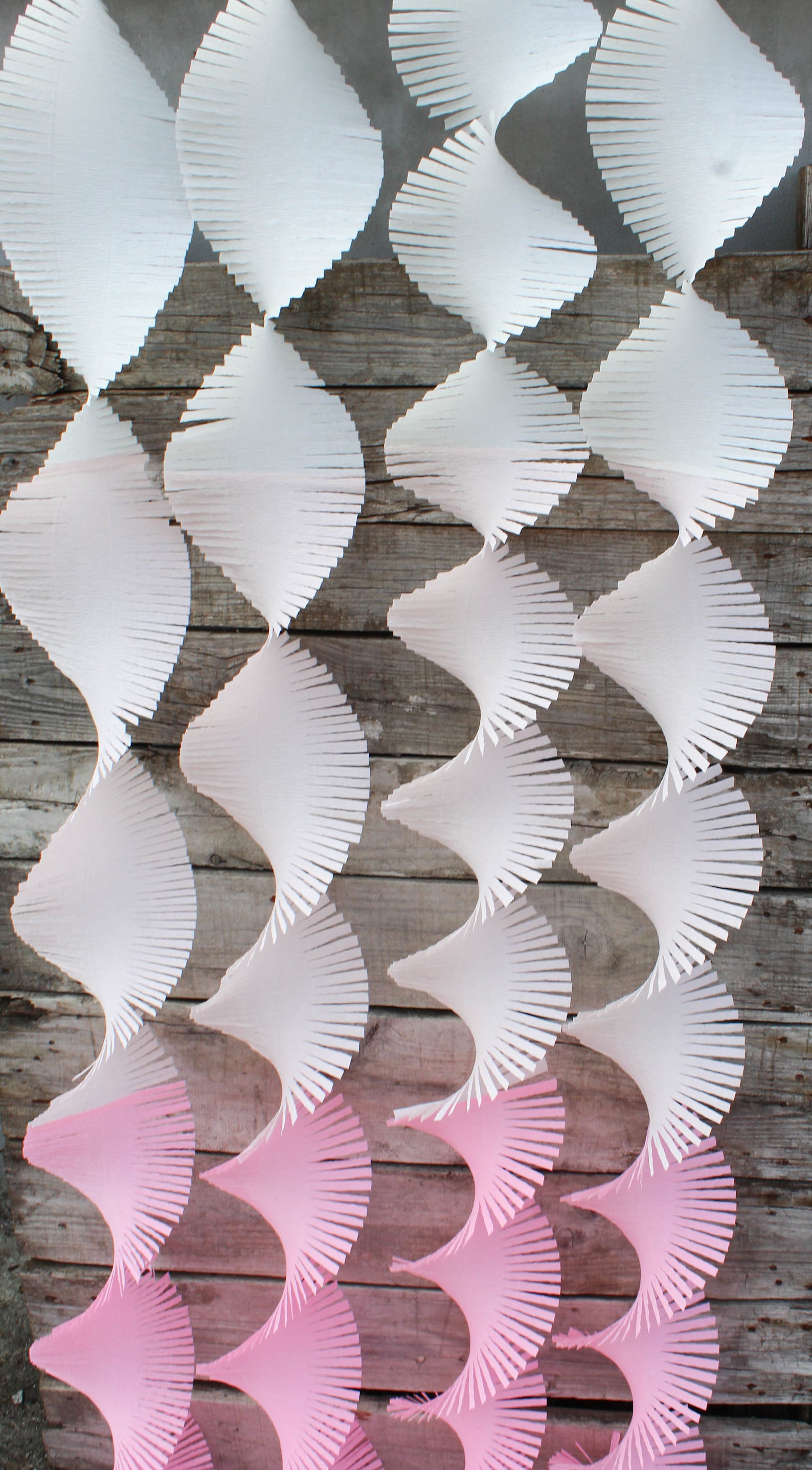 Pink Ombre Crepe Paper Twirls Frilled Streamers Party Fringe | Etsy