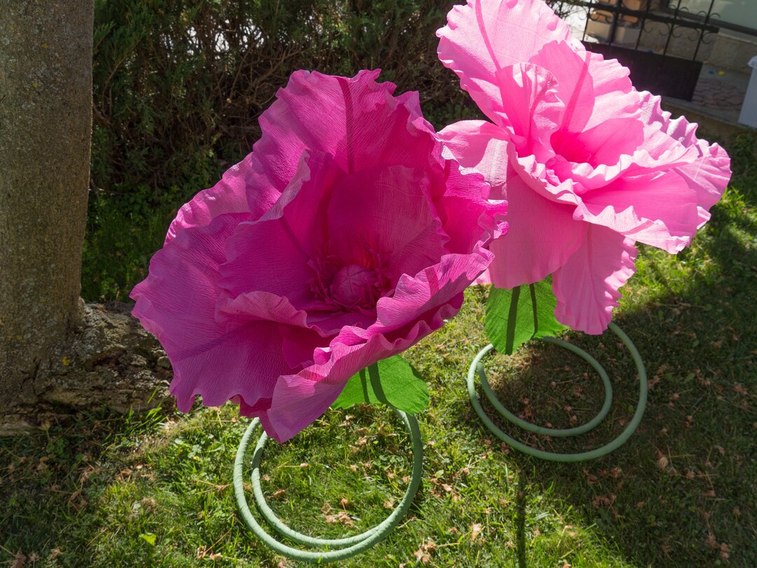 Giant Standing Poppy, Oversized Paper Poppy, Wedding Aisle Decor ...