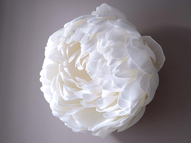 Extra Large White Paper Peony: Floral Wall Decor, Wedding Backdrop - Etsy
