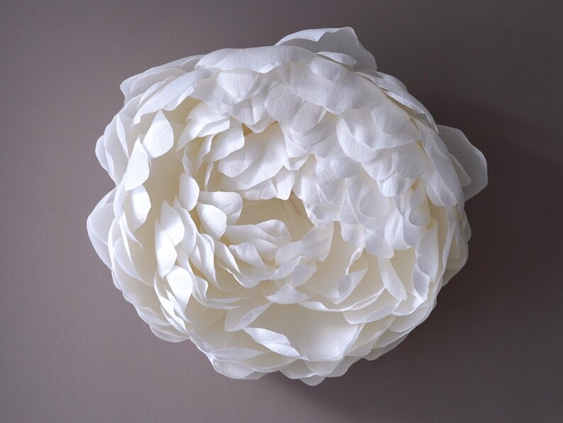 Extra Large White Paper Peony: Floral Wall Decor, Wedding Backdrop - Etsy