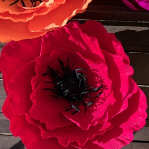 Large Paper Poppy for Wedding Arch Decor, Floral Backdrop, Table ...