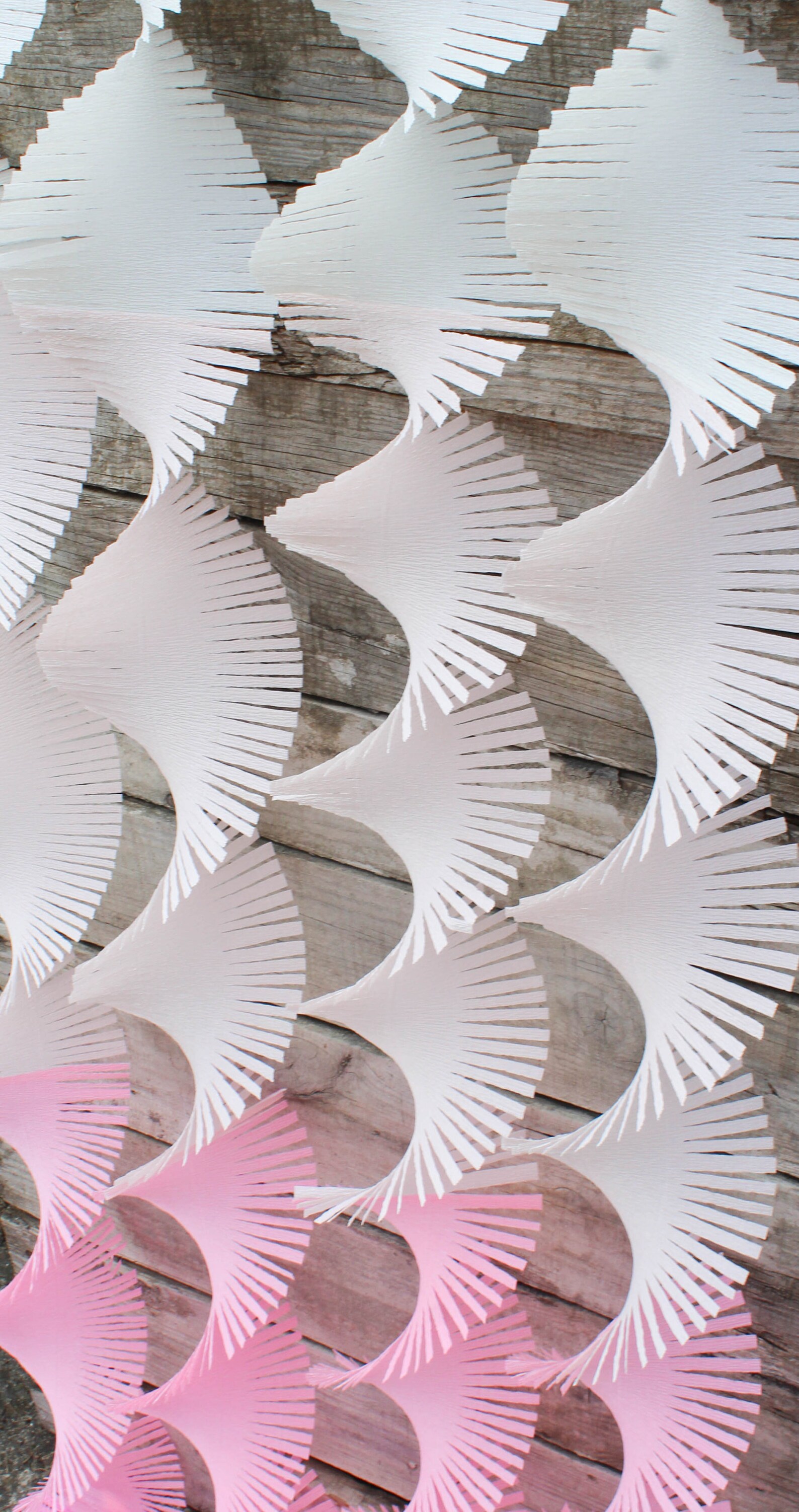 Pink Ombre Crepe Paper Twirls Frilled Streamers Party Fringe | Etsy