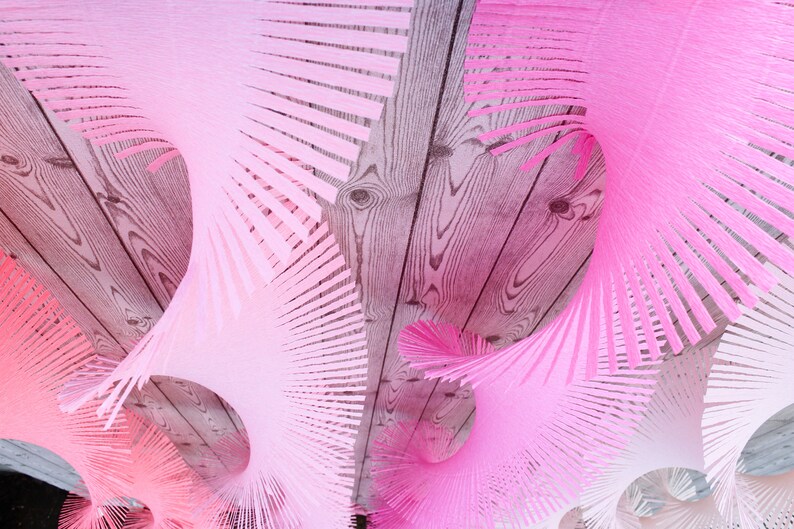 Pink Crepe Paper Twirl Frilled Streamers Birthday Backdrop - Etsy