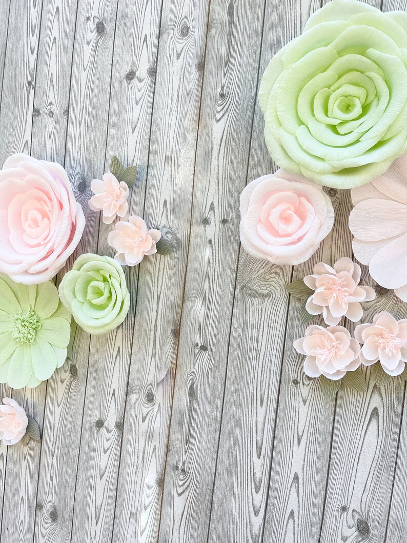 Nursery Wall Paper Flowers Birthday Party Decoration Wall | Etsy