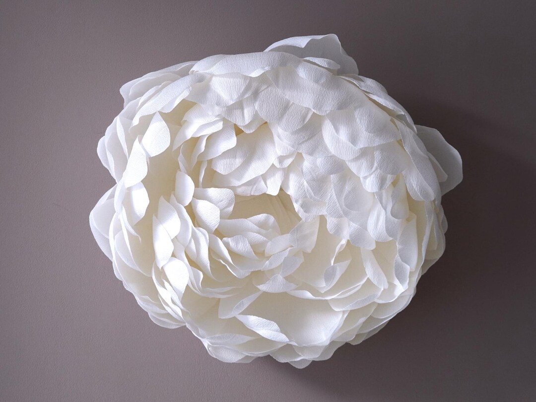 Extra Large White Paper Peony: Floral Wall Decor, Wedding Backdrop - Etsy