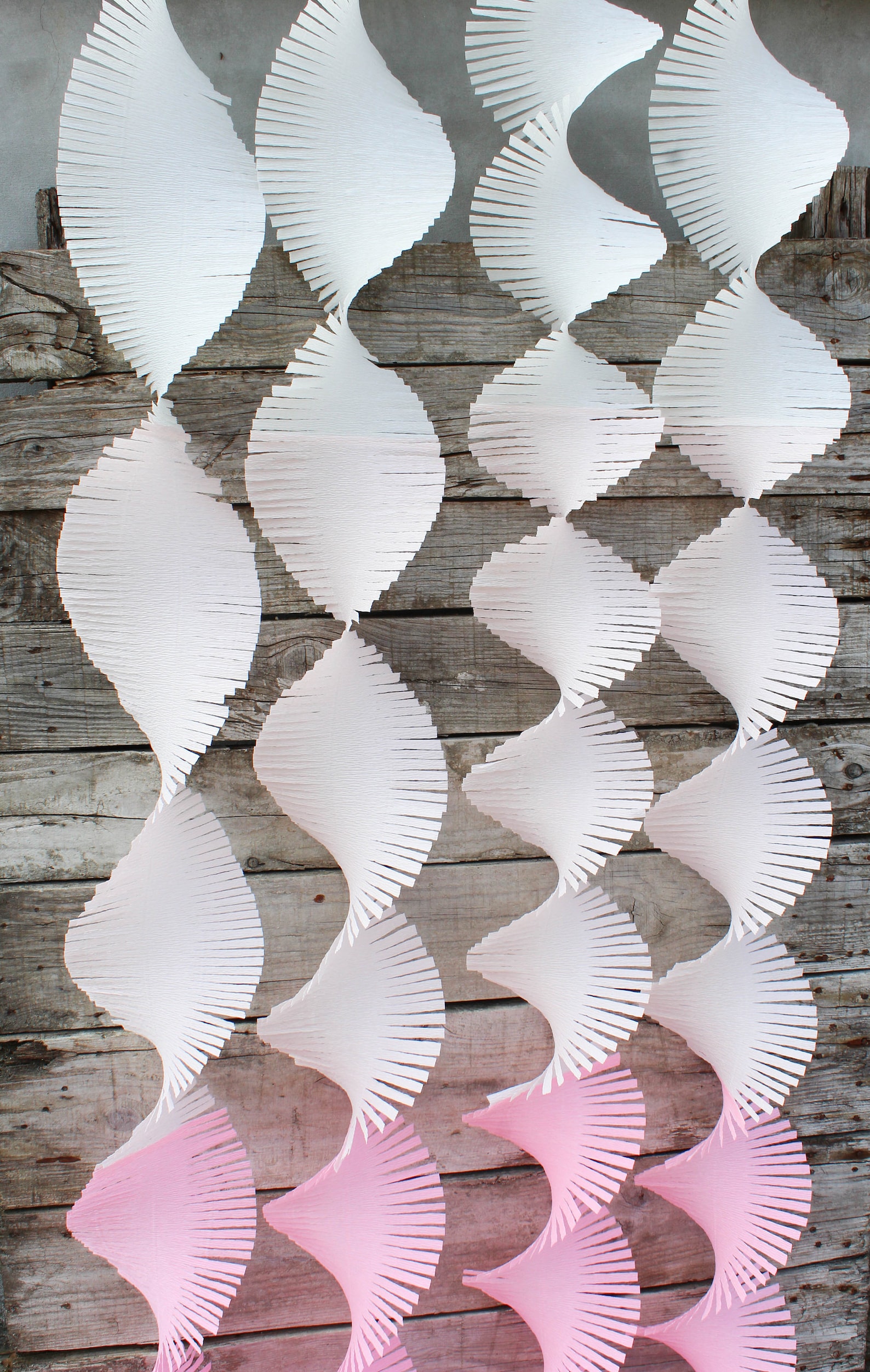 Pink Ombre Crepe Paper Twirls Frilled Streamers Party Fringe - Etsy